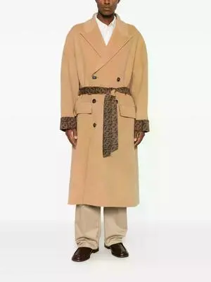 Drole De Monsieur Double-breasted Belted Coat - Neutrals