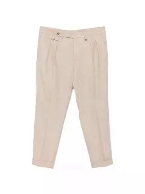 MANUEL RITZ Tokyo Double-pleat Twill Trousers - Neutrals