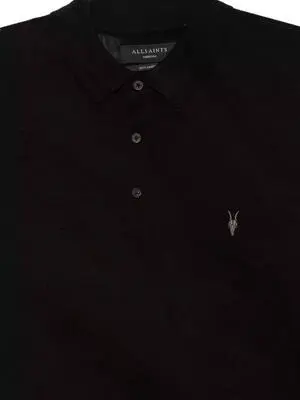 ALLSAINTS Logo-embroidered Polo Shirt - Black