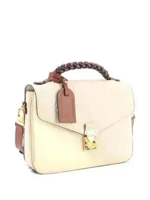 LOUIS VUITTON Braided Handle Pochette Metis Monogram Empreinte Leather Crossbody Bag - Neutrals