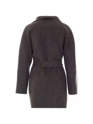 ELEH Belted Shawl-collar Coat