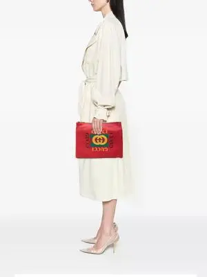 Gucci 2016-2026 Medium Calfskin Logo Portfolio Clutch Bag