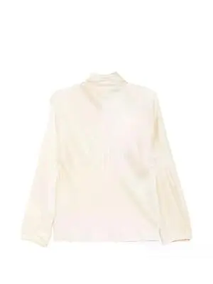 FORTE_FORTE Silk Slouch-neck Shirt