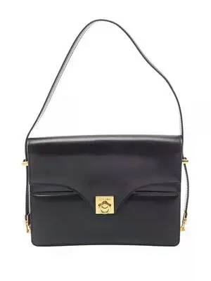 Celine 20th Century Leather Shoulder Bag - Black