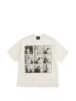 WARMAN Photographic-print Distressed T-shirt