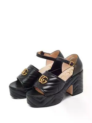 Gucci Gg Charlotte Quilted Sandals