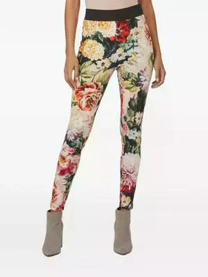 Dolce & Gabbana Floral-print Crepe Trousers