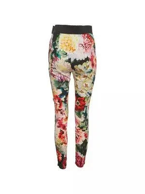 Dolce & Gabbana Floral-print Crepe Trousers