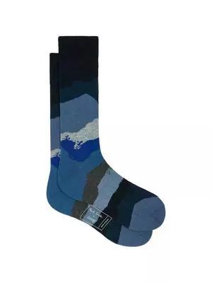PAUL SMITH Blue Landscape Socks