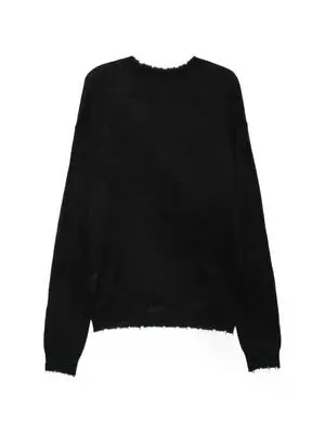 FREI-MUT Distressed Fine-knit Sweater - Black