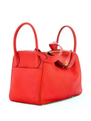 Hermès Lindy Bag Clemence 30 Shoulder Bag - Red