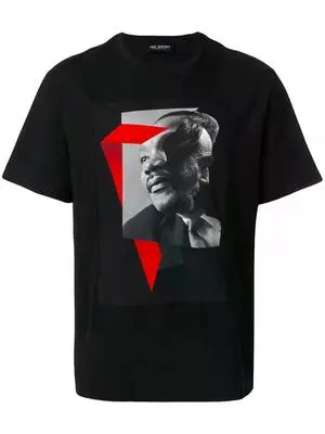 Neil Barrett Martin Luther King Jr & Lincoln Graphic Print T-shirt - Black