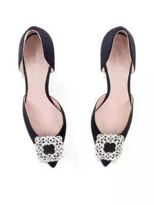 STUART WEITZMAN Jewel-embellished Satin Pumps