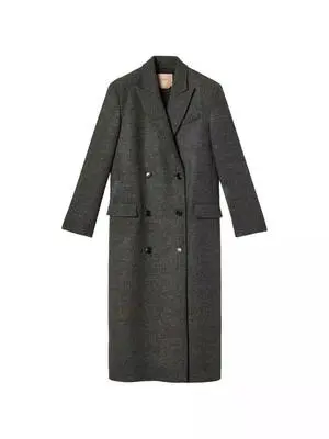 TWINSET Chevron-pattern Double-breasted Coat - Grey