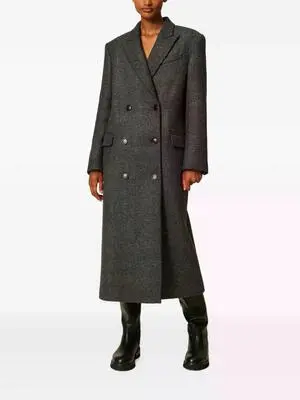 TWINSET Chevron-pattern Double-breasted Coat