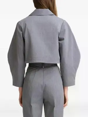 Matthew Bruch Cropped Puff-sleeve Top