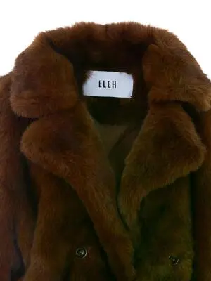 ELEH Faux-fur Double-breasted Jacket