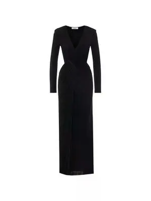 ELEH Ruched Maxi Dress - Black