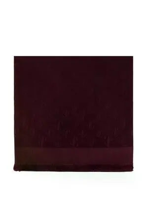 JIMMY CHOO Monogram Frayed Scarf - Red