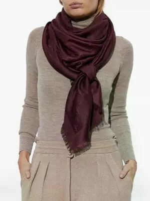JIMMY CHOO Monogram Frayed Scarf