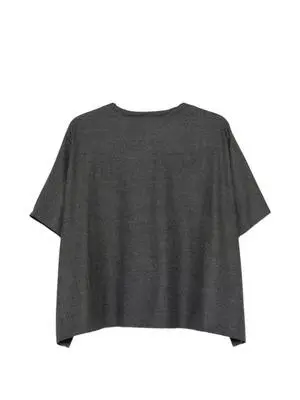 Dusan Crew Neck Flannel Top