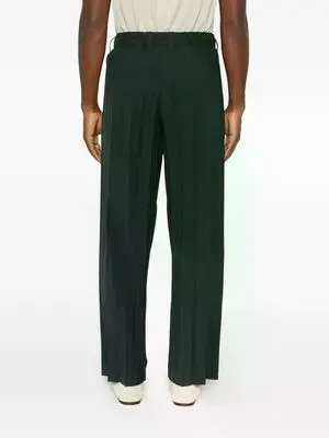 Issey Miyake Edge Ensemble Pleated Tapered Trousers - Green