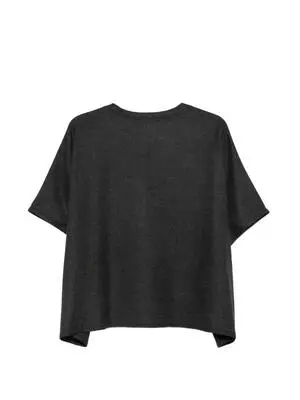 Dusan Crew Neck Flannel Top