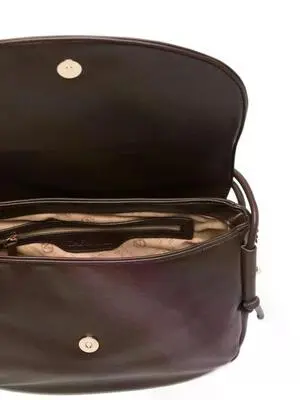CAFÈNOIR Logo-plaque Grained-texture Shoulder Bag