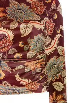 Farm Rio Floral-print Ruched Top