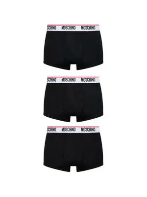 Moschino Logo-waistband Boxers - Black