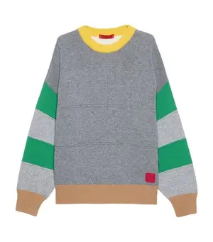 Max & Co. Virgin Wool Block-colour Sweater - Grey