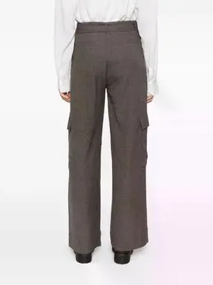 YERSE Belted Wide-leg Trousers