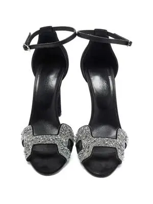 Hermès Premiere 70 Glitter-embellished Sandals
