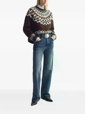 NILI LOTAN Isaline Fair Isle Cashmere Sweater
