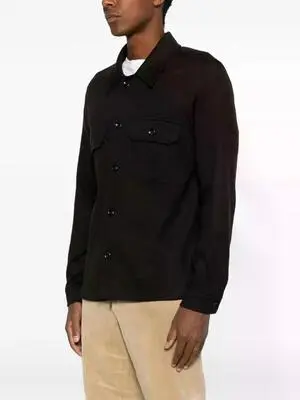 HOSIO Button-down Flap-pocket Shirt Jacket