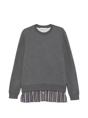 LANVIN Layered-detail Jersey Sweater - Grey