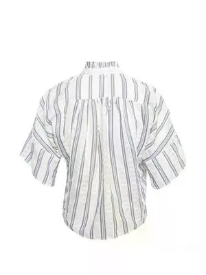 Sandro Guipure-lace Striped Blouse