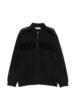TOGA VIRILIS Panelled Zip-fastening Sweatshirt - Blue
