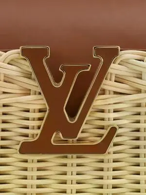 LOUIS VUITTON 2021-2026 Mini Rattan And Smooth Calfskin Capucines Satchel