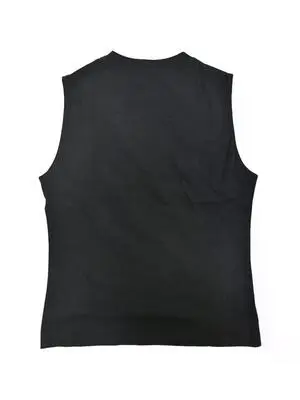 Dior 2003 Logo-patch Tank Top - Black