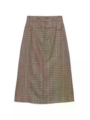 Gabriela Hearst Check Pleated Skirt