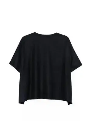 Dusan Crew Neck Flannel Top