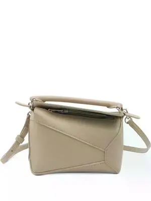 Loewe Mini Puzzle Edge Bag In Soft Grained Calfskin - Neutrals