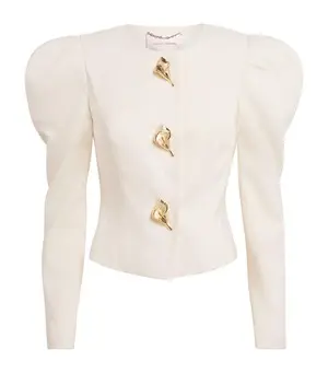 Carolina Herrera Stretch-wool Embellished Jacket
