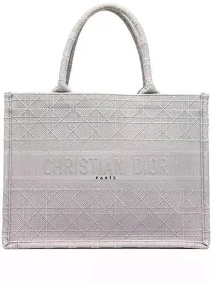 Dior 2020 Medium Cannage Embroidered Book Tote Bag