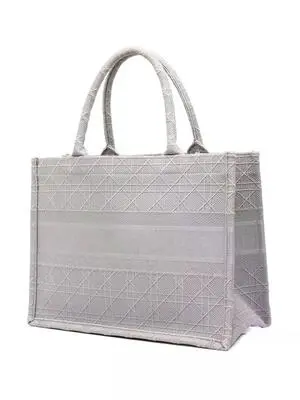 Dior 2020 Medium Cannage Embroidered Book Tote Bag