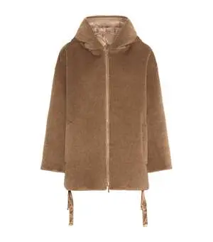 Max Mara Wool Reversible Hooded Jacket