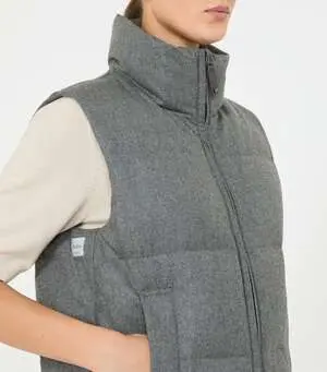 Max Mara Stretch-cashmere Down Gilet - Grey