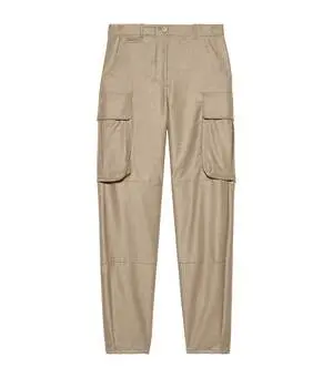 Max & Co. Virgin Wool-blend Cargo Trousers - Grey