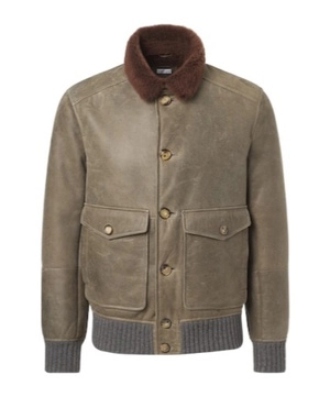 Brunello Cucinelli Shearling-lined Leather Blouson Jacket